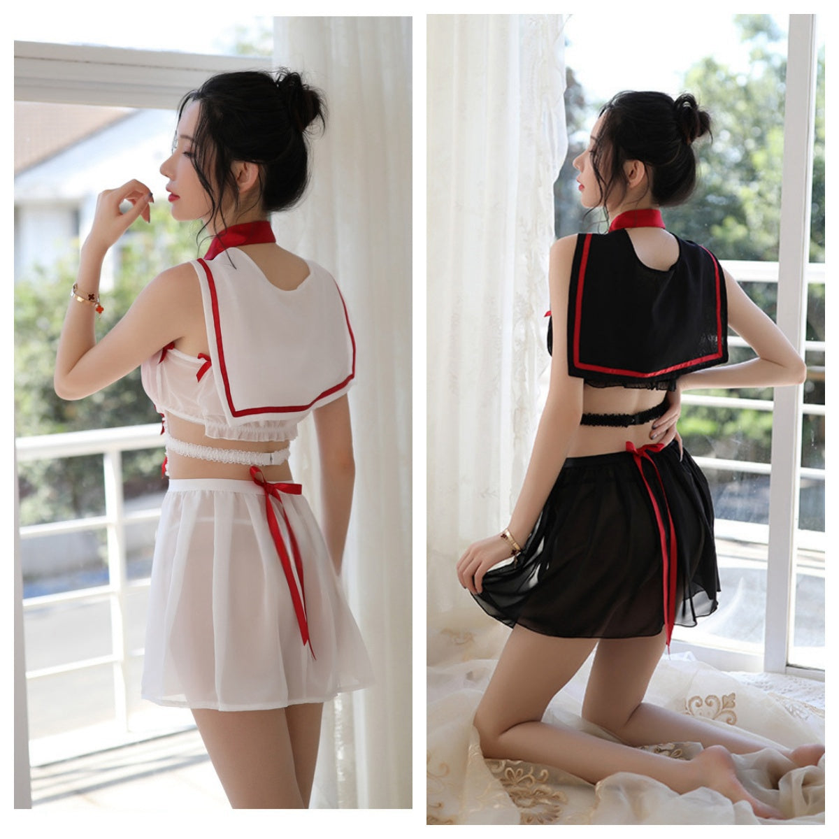 性感水手學生裝 378 (白色,黑色) – HKTcgame