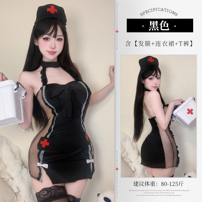 透紗護士裝 6549 (白色,黑色,粉色) – HKTcgame